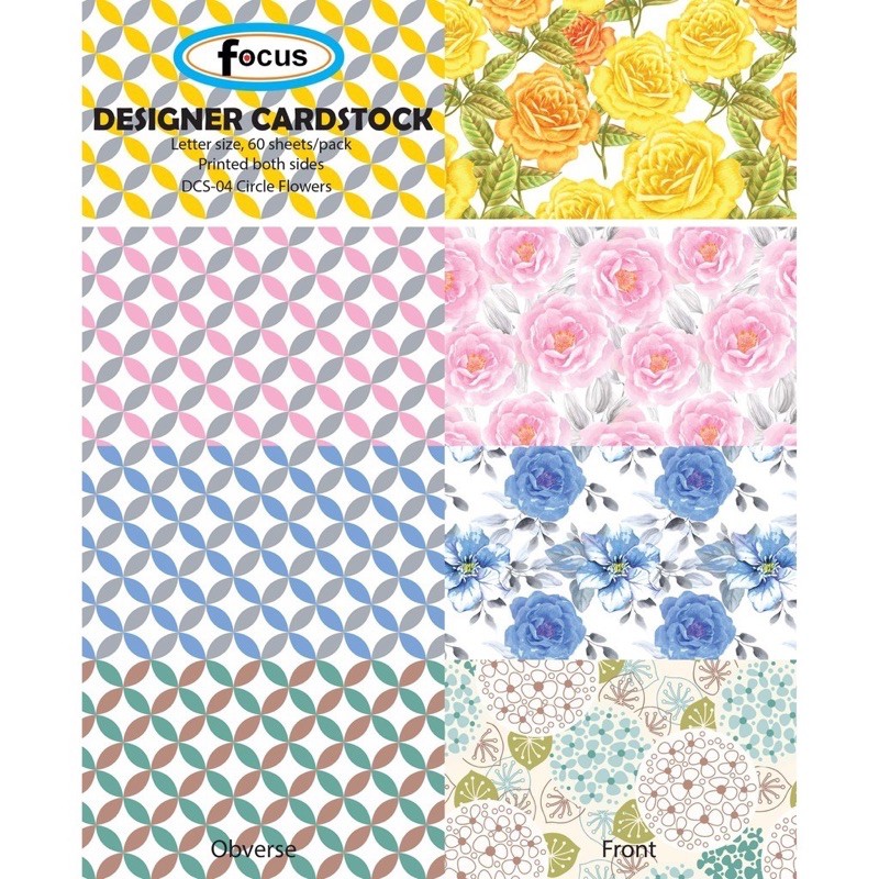 60 Sheets FOCUS Designer Cardstock 8.5x11 Short 150GSM Cardstock with ...