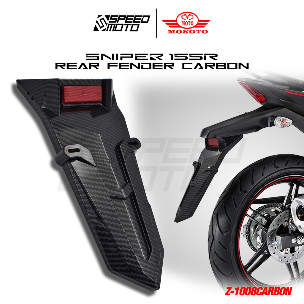 SNIPER 155 REAR FENDER CARBON WITH PLATE HOLDER BRACKET Z-1008 FOR ...