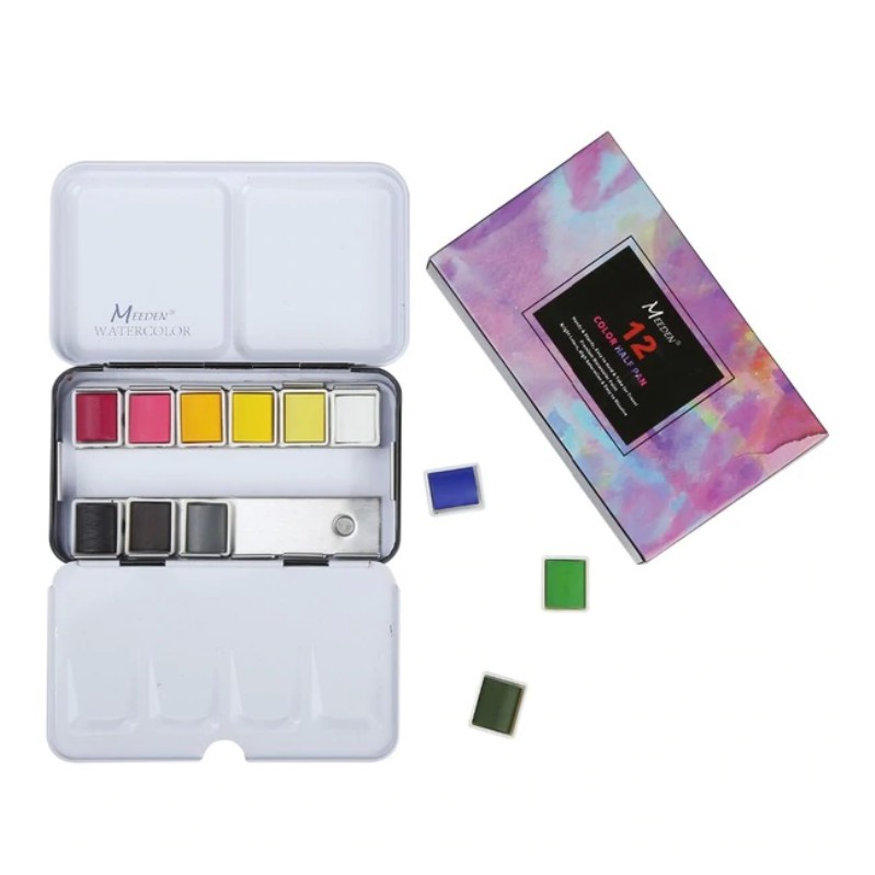 Meeden Solid 12 Color Watercolor Paint Set | Shopee Philippines