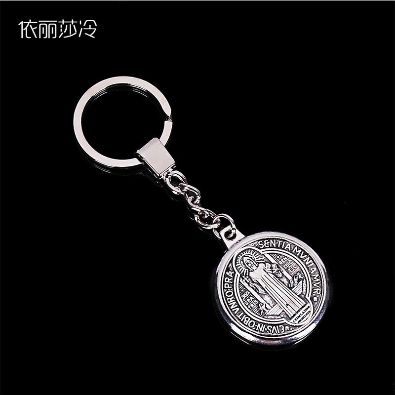 1pcs Miracle Saint Benedict Medal Pendant Keychain Ring Holder Jewelry ...