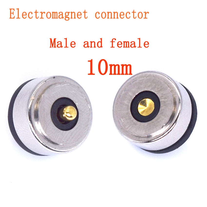 1 10 Set Mini 8mm Waterproof Magnetic Connector Pogo Pin Male Female 2a Dc Plug Led Smart