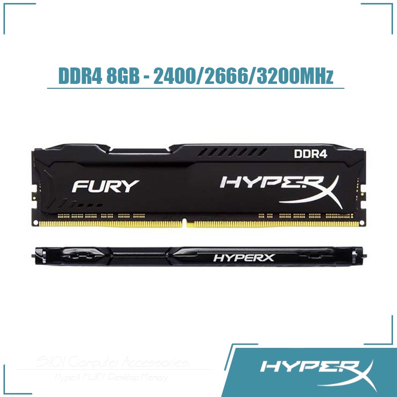Kingston HyperX FURY 8GB DDR4 2400/2666/3200MHz Desktop RAM Memory ...
