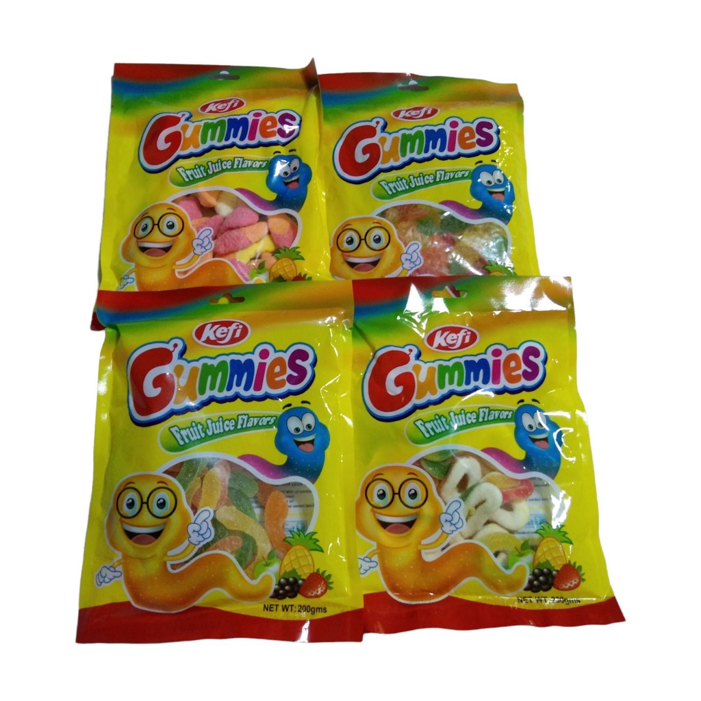 3packs Kefi Gummies Fruit Juice Flavored Gummy Candy 200g | Shopee ...