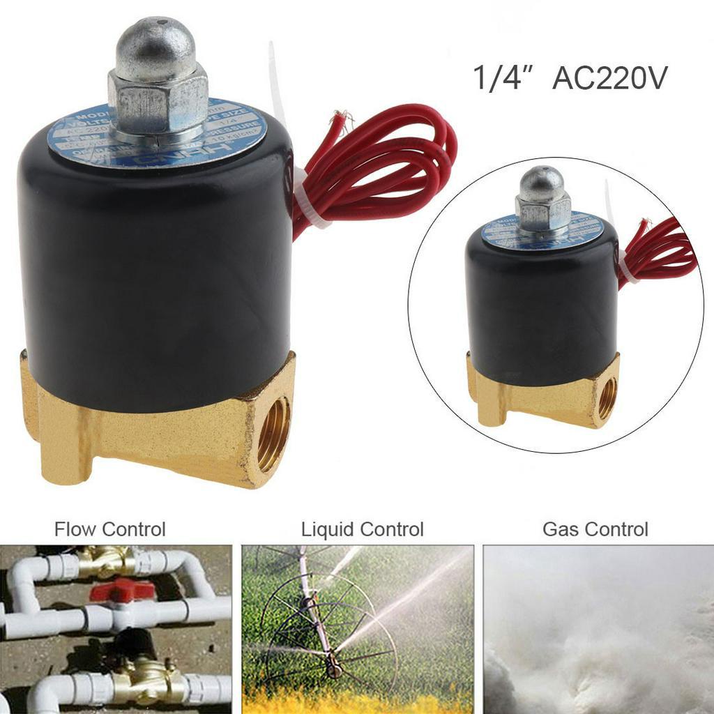 1/4'' DN8 AC 220V Electric Solenoid Valve for Water / Oil / Gas ...