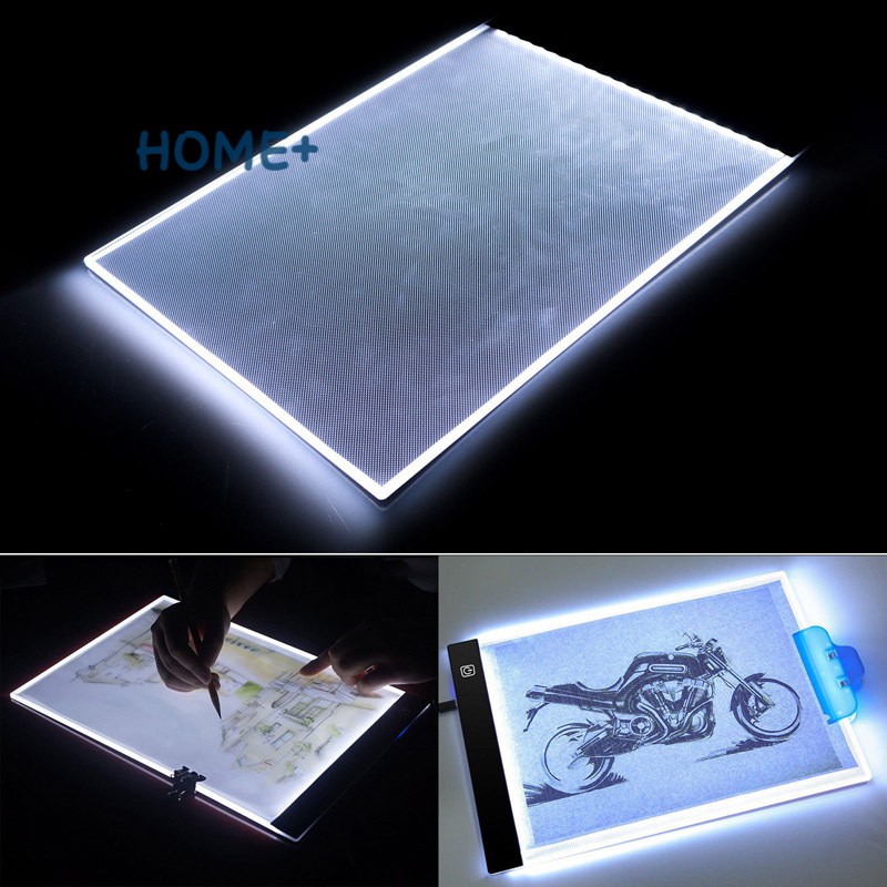 A4 LED Art Artist Tattoo Stencil Board Drawing Pad Table Box Ultra-thin ...