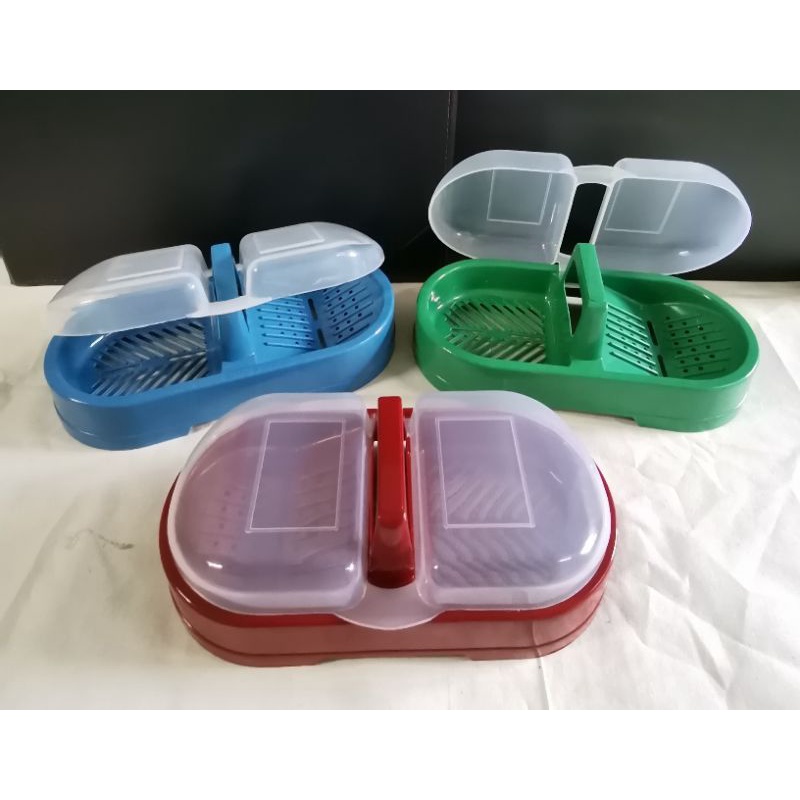 Double soap case w/ cover and handle | Shopee Philippines