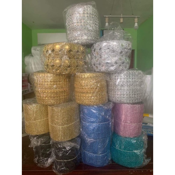 Rhinestone Mesh| Glam ribbon for cakes Silver, Gold, RosePink| Pink ...