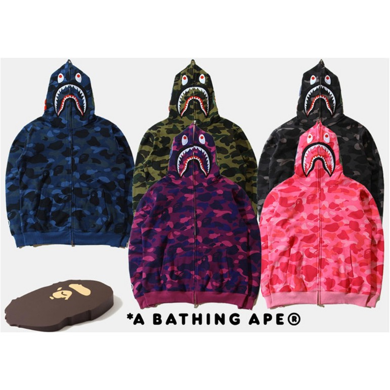 New bap Bathing Ape Men Women Hooded Sweatshirt Camouflage Jacket ...