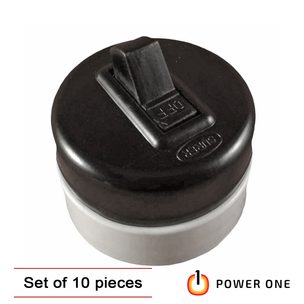 Surer 403 1-Way Tumbler Switch, Surface Mount – Light Switch (3A) (Box ...