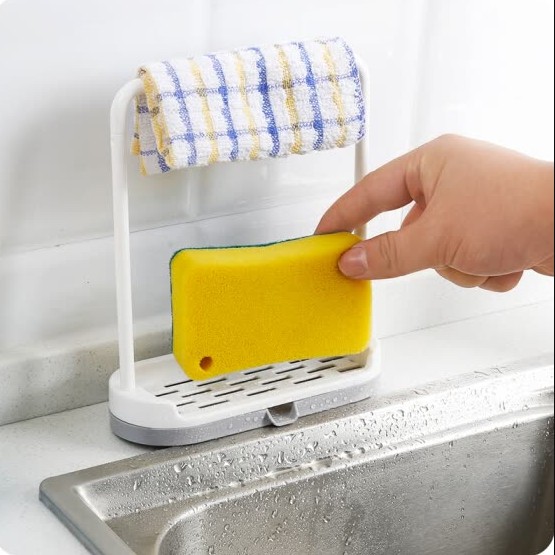 MrPanalo Hanging Sponge Holder Kitchen Sink Organizer Towel Rack Stand ...