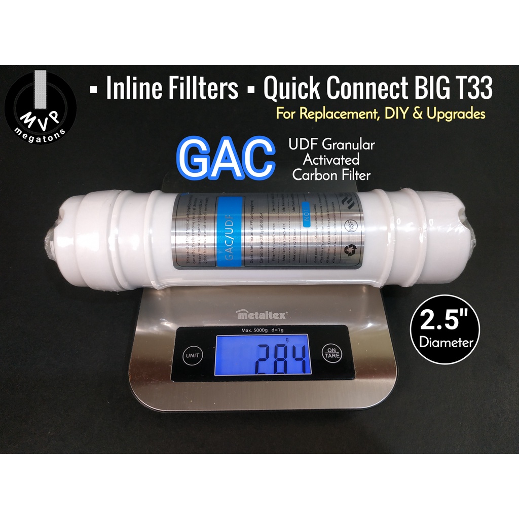 5 Stage Replacement Filters BIG T33 Quick Connect PP GAC CTO UF ...