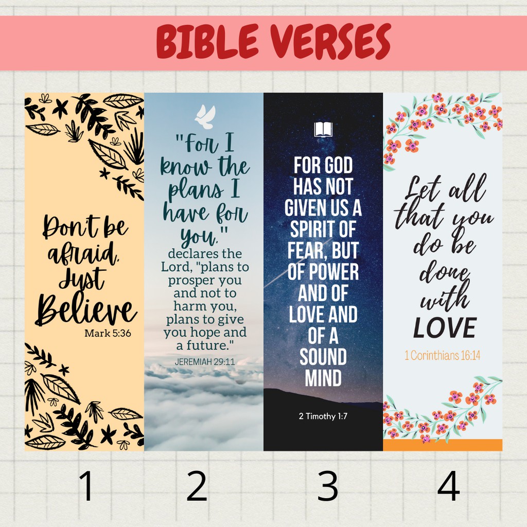 BIBLE VERSE BOOKMARKS | Shopee Philippines