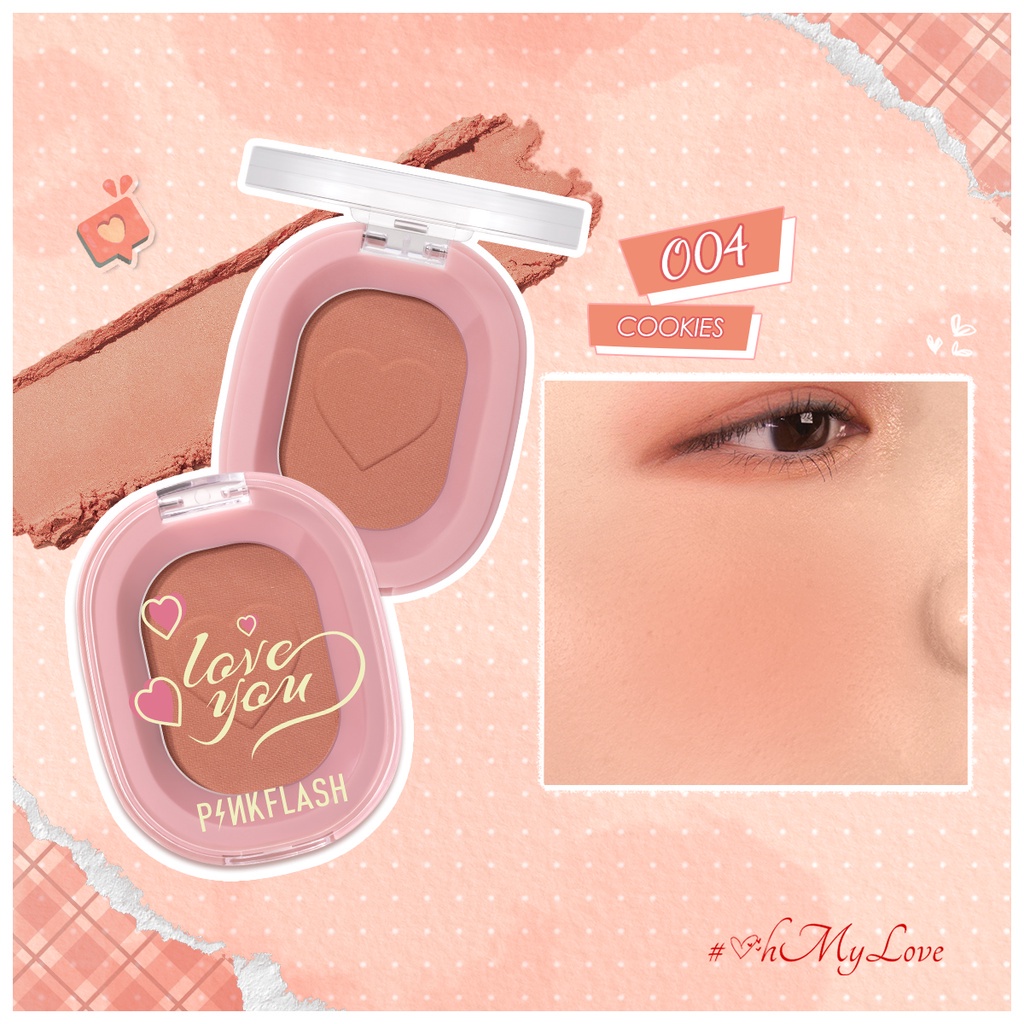 PINKFLASH High Pigment Blush Soft Waterproof Powder Naturally Pigmented ...