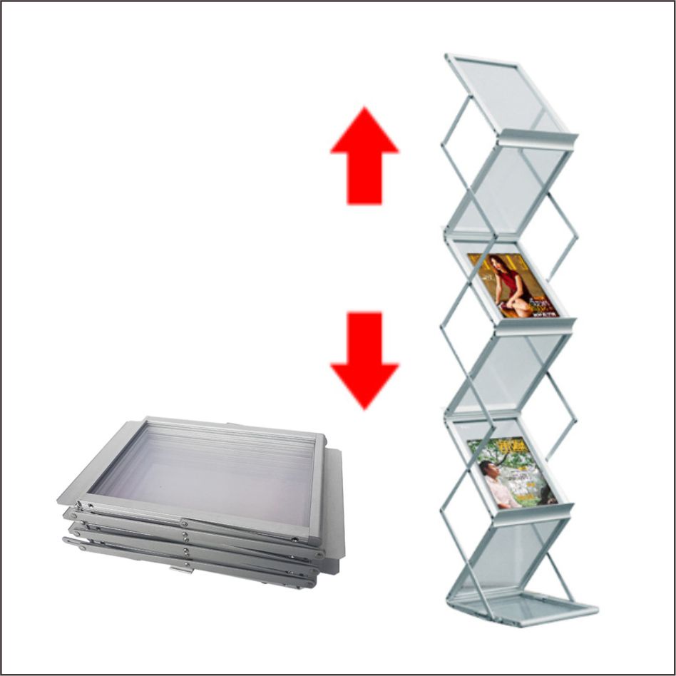 Foldable Magazine Display Rack Stand / Book Paper Brochure Leaflet ...
