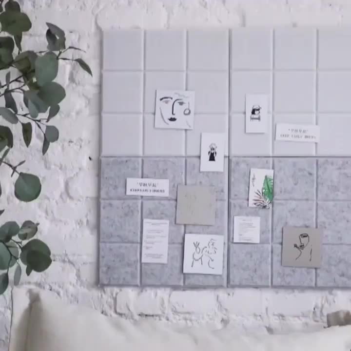 Felt Background Board DIY Grid Nordic Square Bulletin Cork Board ...