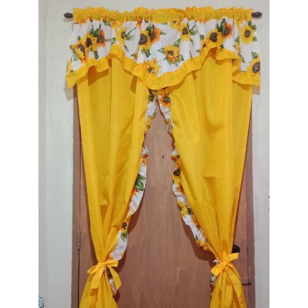 Curtains pang-pinto and window may biyak/slit sa gitna | Shopee Philippines
