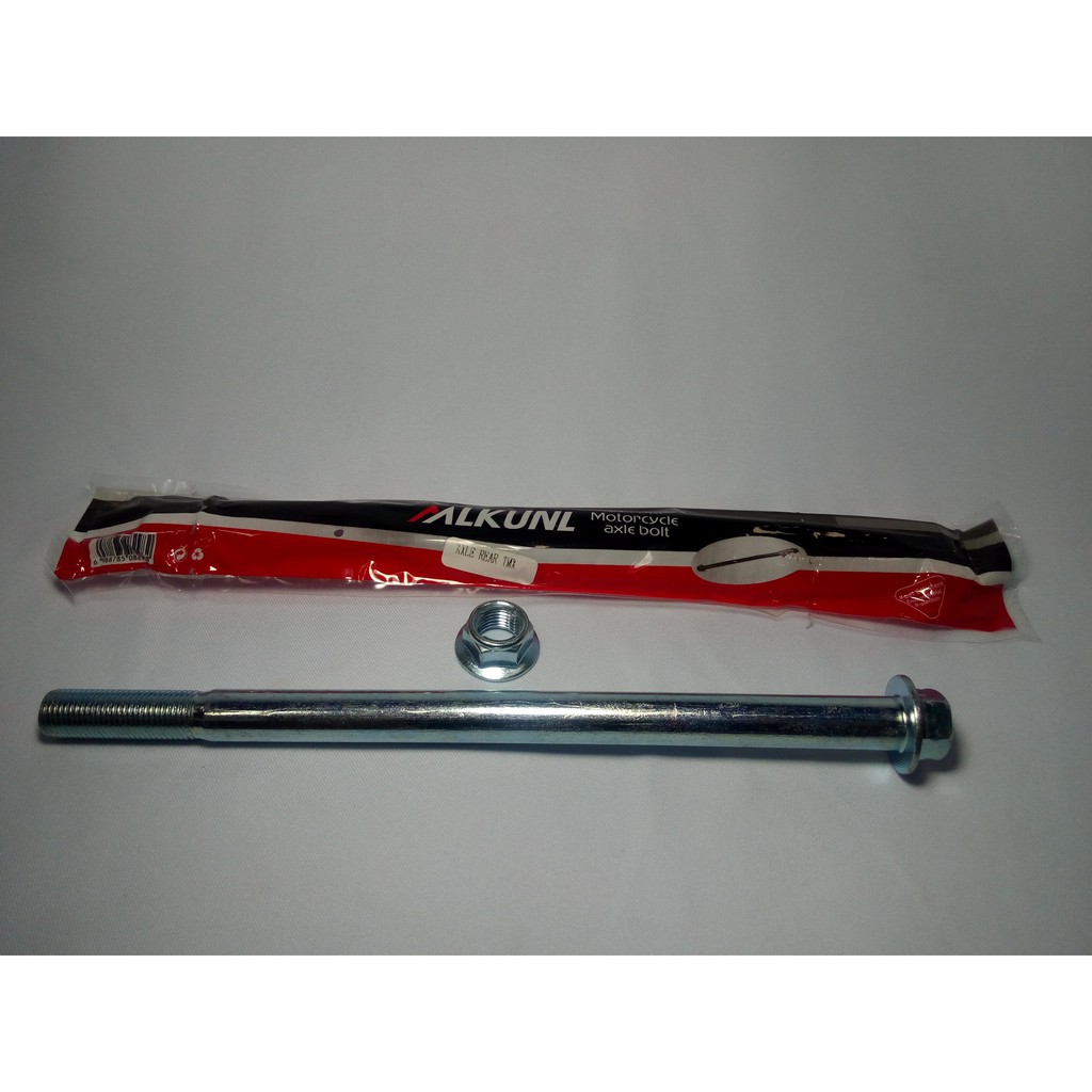 Motorcycle Axle Rear with Nut (Alkunl) - HD3 / Barako, TMX, RS100, XRM ...