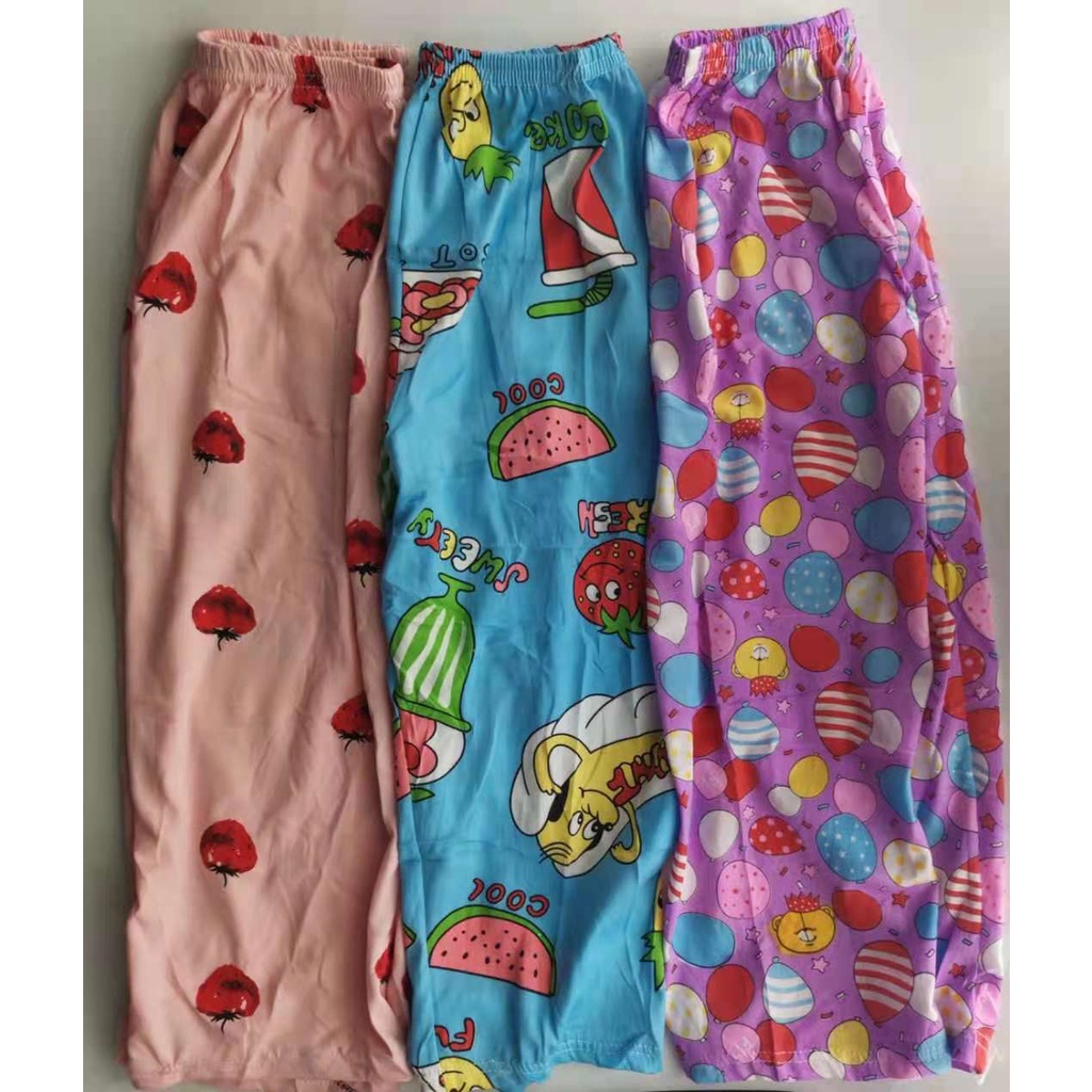 Pajama Assorted, Pajama Pants Sleepwear for girls kids 3 PIECES #1-4 ...