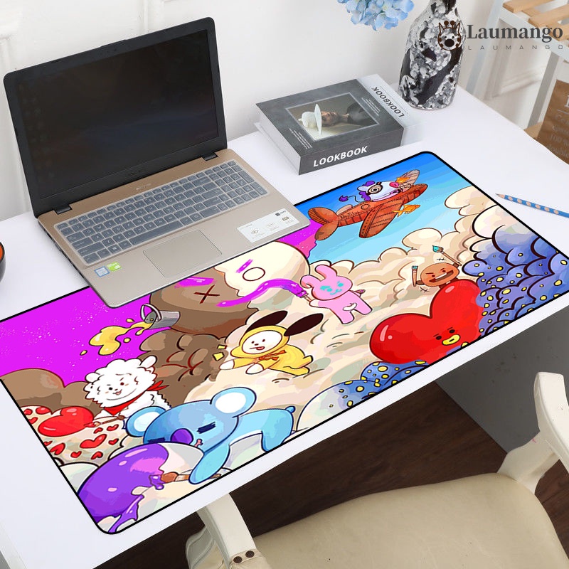 Cute Kpop-Bt21 Mouse Pad Gaming Desk Mat Computer Carpet Offices ...