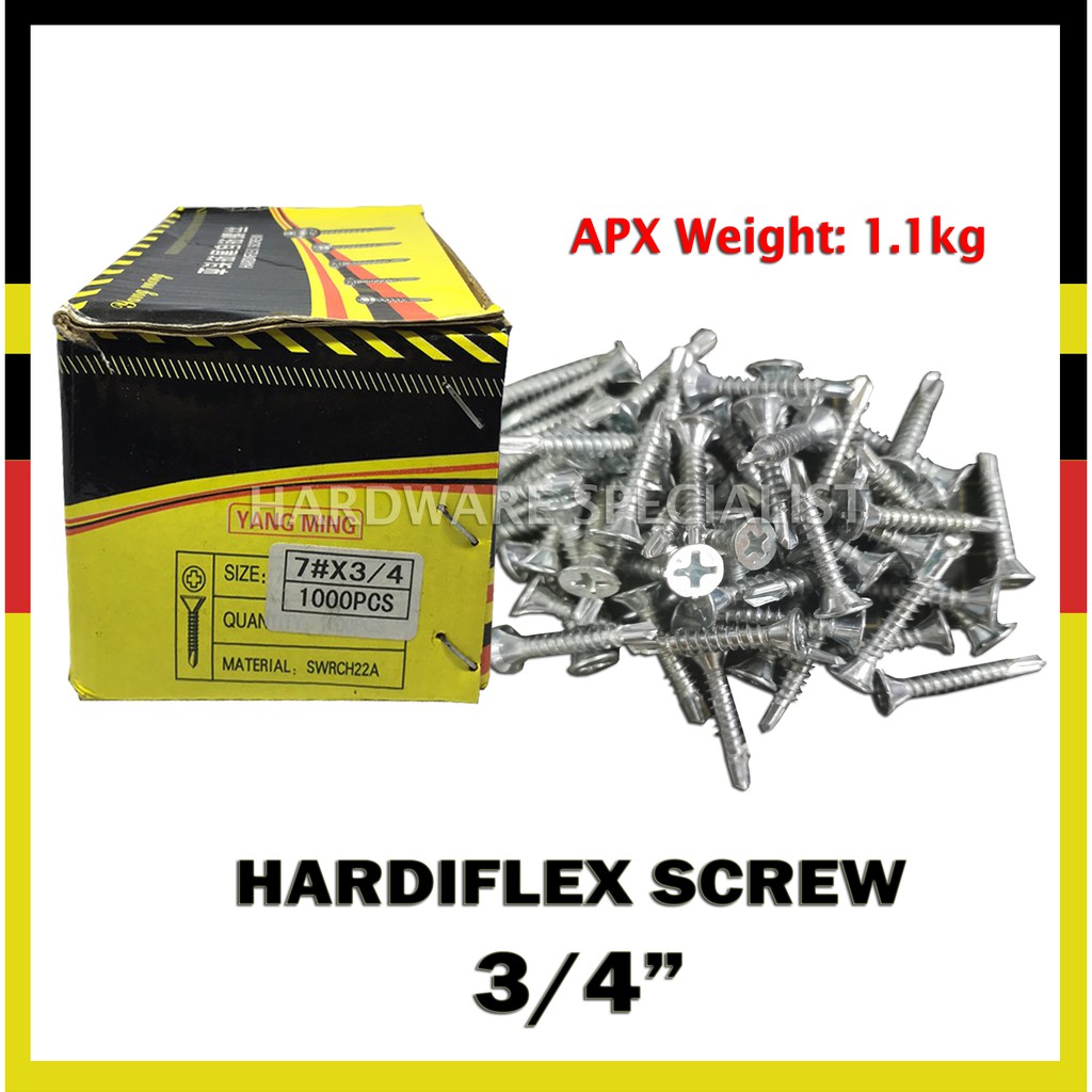 Hardiflex Screw 3/4” APX Weight 1.1kg per Box | Shopee Philippines