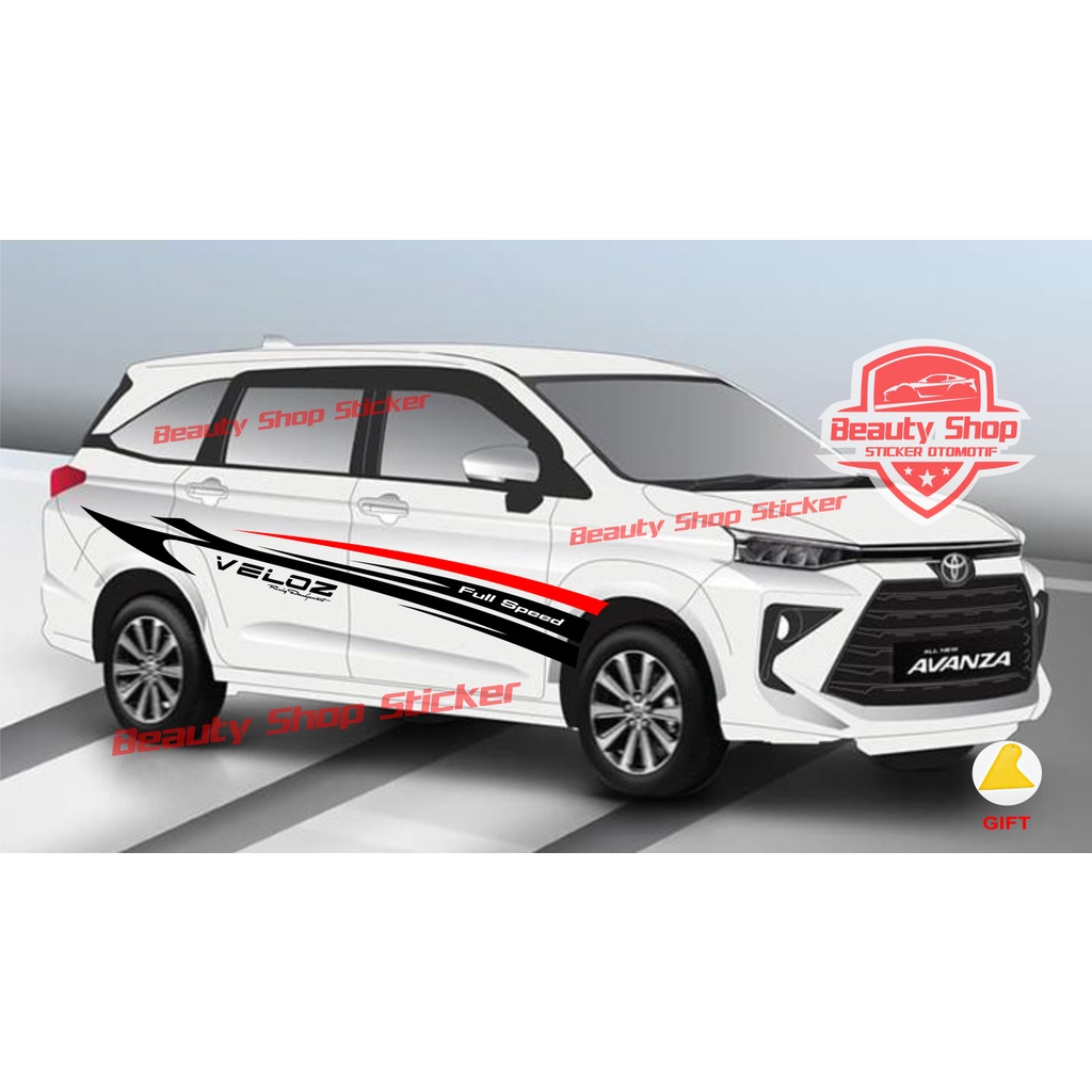 New design veloz list stripe car sticker for toyota avanza veloz racing ...