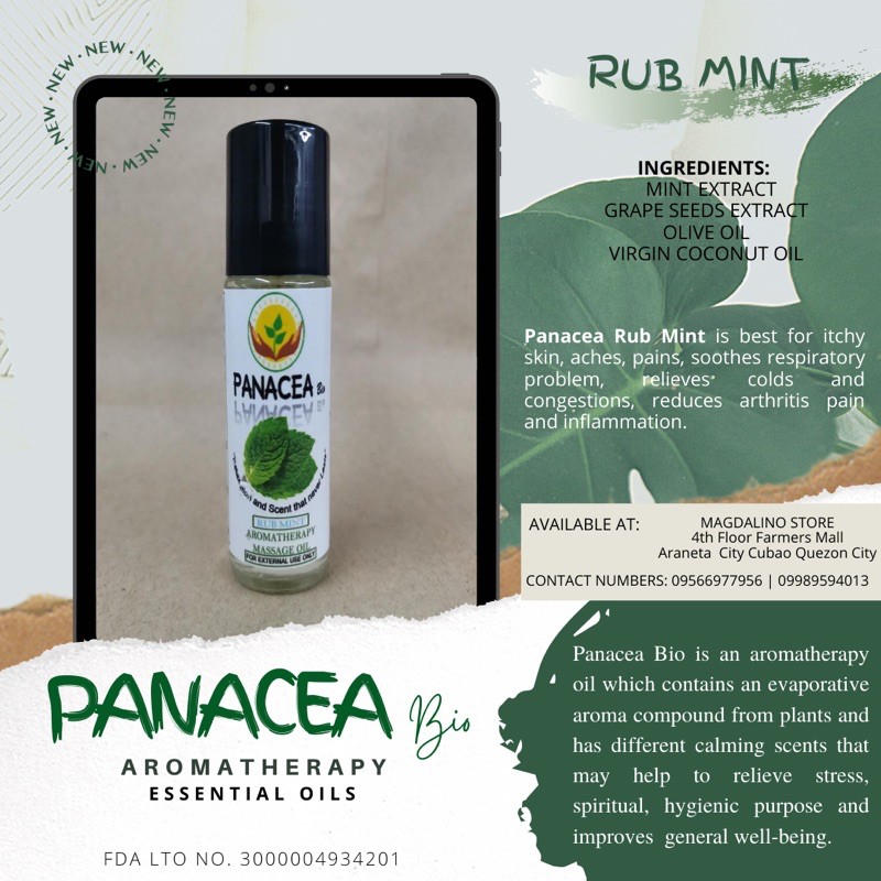 Panacea Bio Essential Oil with Negative Ion (10ML Concentrated ...