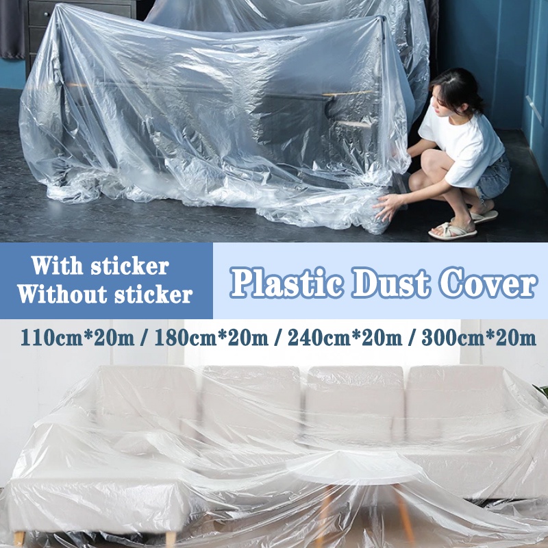 NEW 20M Waterproof Dust Cover Plastic Disposable Furniture Dustproof ...