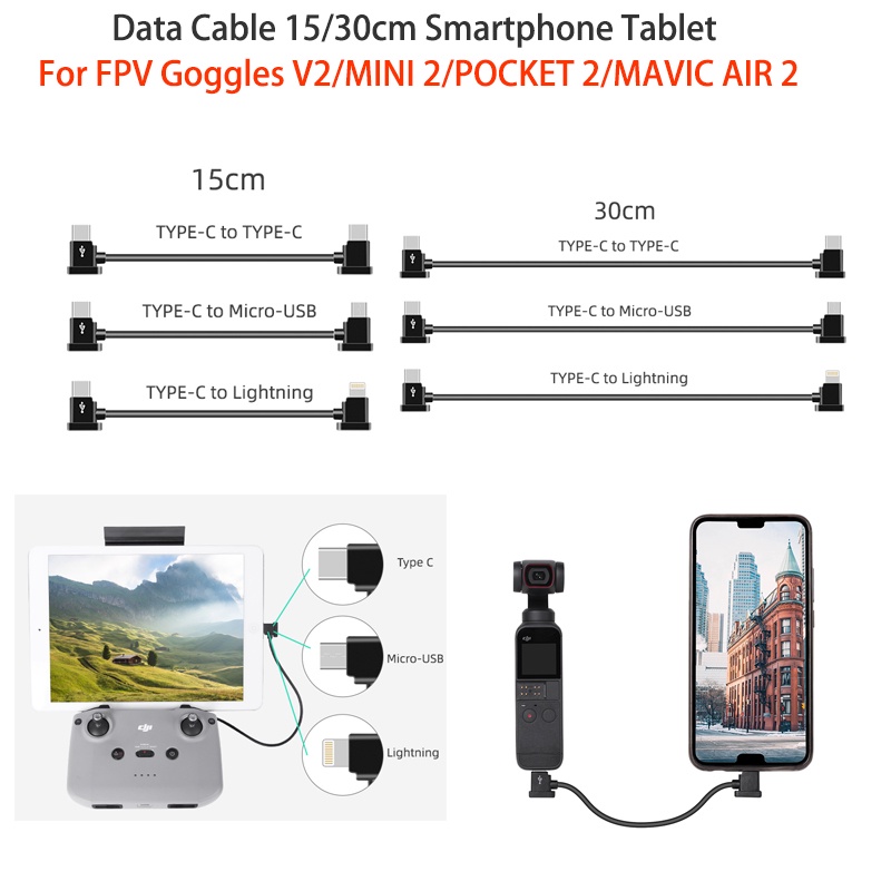 Cable for DJI MINI 3 Pro/AVATA/ MINI 2 /FPV /POCKET 2 /MAVIC Air 2 //2S ...