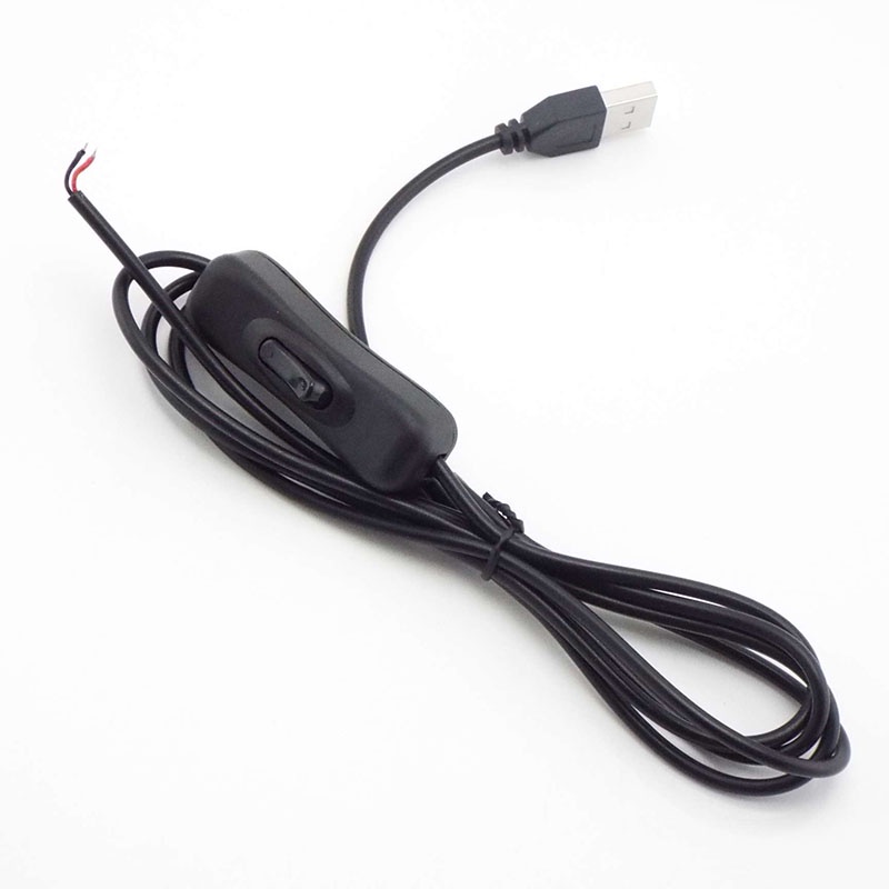 DC 5V USB Male Cable 501 303 304 on/off Switch Jack 2Pin DIY Power ...