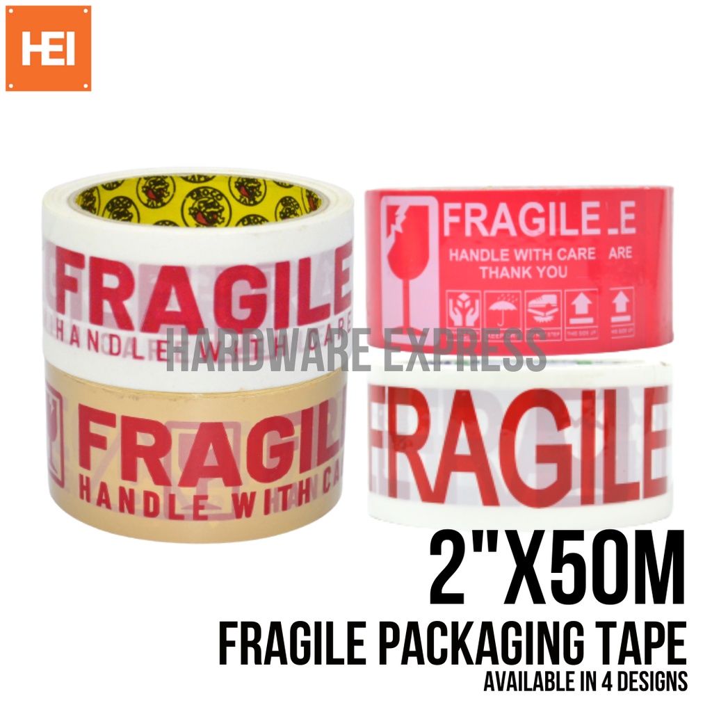 FRAGILE TAPE / PACKAGING TAPE 2" X 50Mtrs | Shopee Philippines