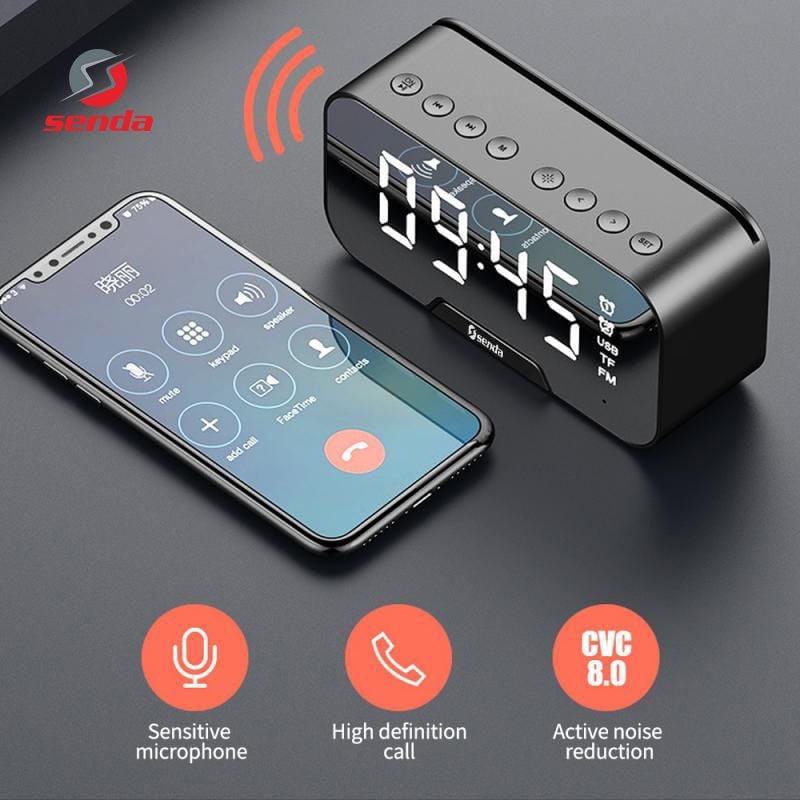 Mini Audio Speaker Bluetooth With FM Radio Desktop Mirror Screen ...