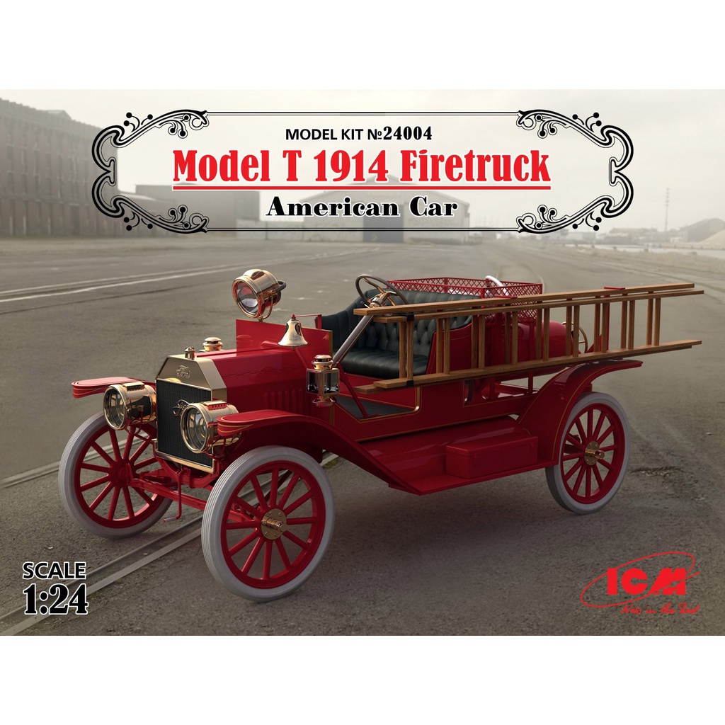 Classic Car Model ICM Scale 1/24 ICM-24004 T 1914 Firetruck American ...