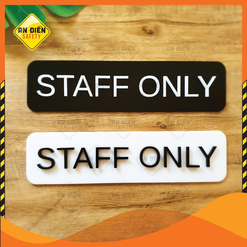 Staff Only 2-layer nameplate - Employee room made of premium 5mm An ...