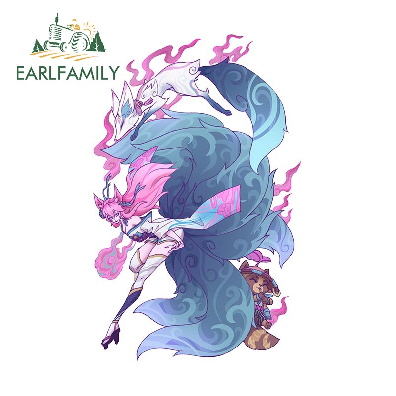 EARLFAMILY 13cm x 8.3cm League of Legends Ahri Car Stickers Personality ...