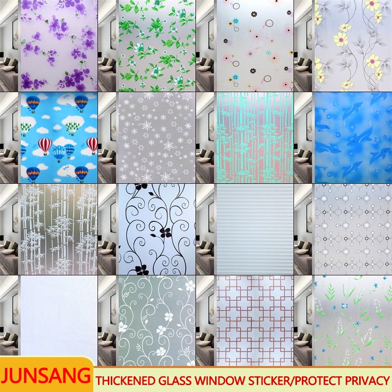 Frosted anti peeping glass sticker window transparent toilet anti light ...