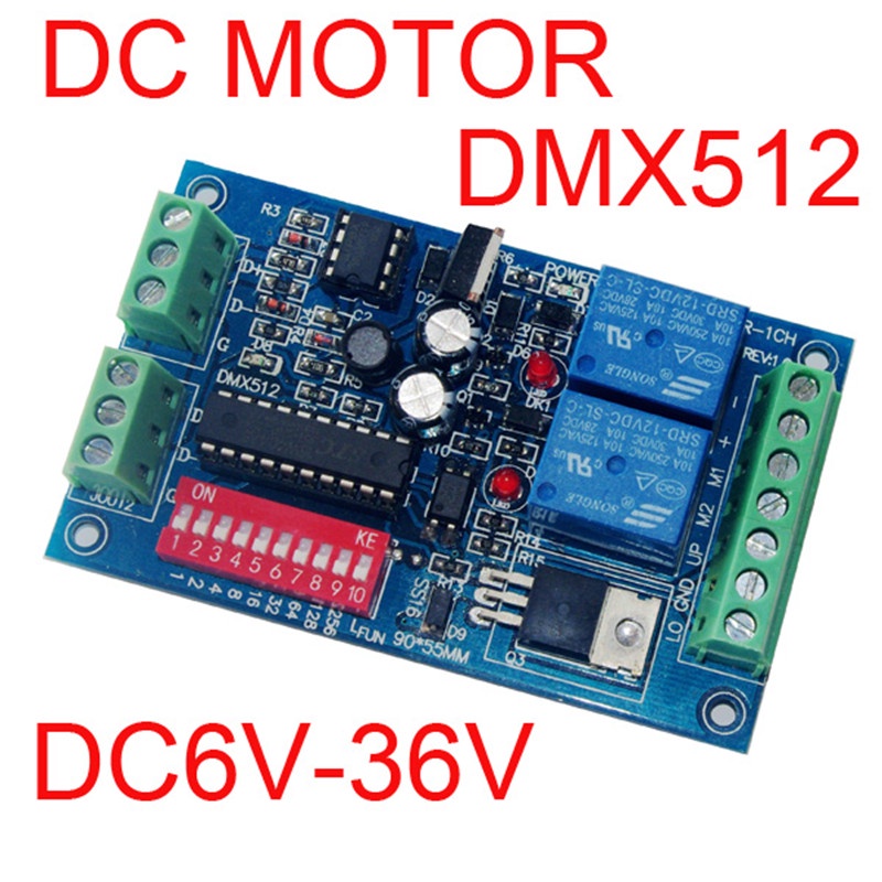 DMX512 Decoder DC6V-36V 1CH Channel DMX Motor controller DMX512 3P DC ...
