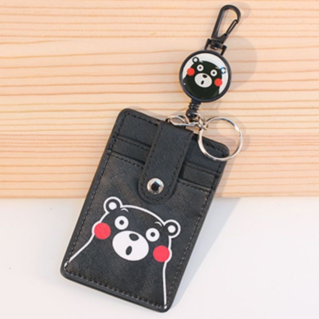 Kumamon Bear Ezlink Card Holder with Retractable Leash & Keyring ...