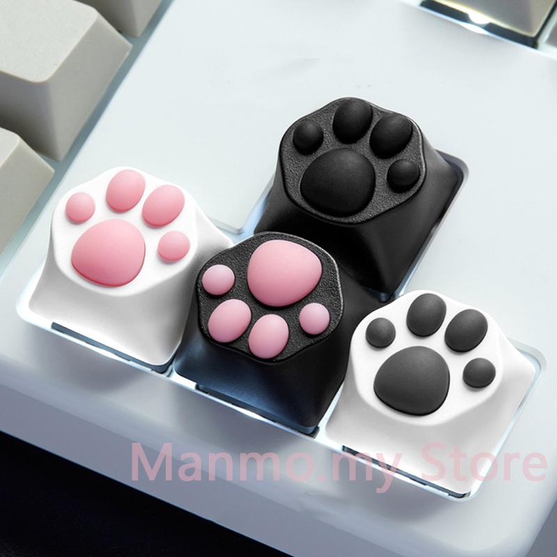 Keycaps Cat Claw Neat Pad ABS Plastic Soft Rubber,Cross Plug Mechanical ...