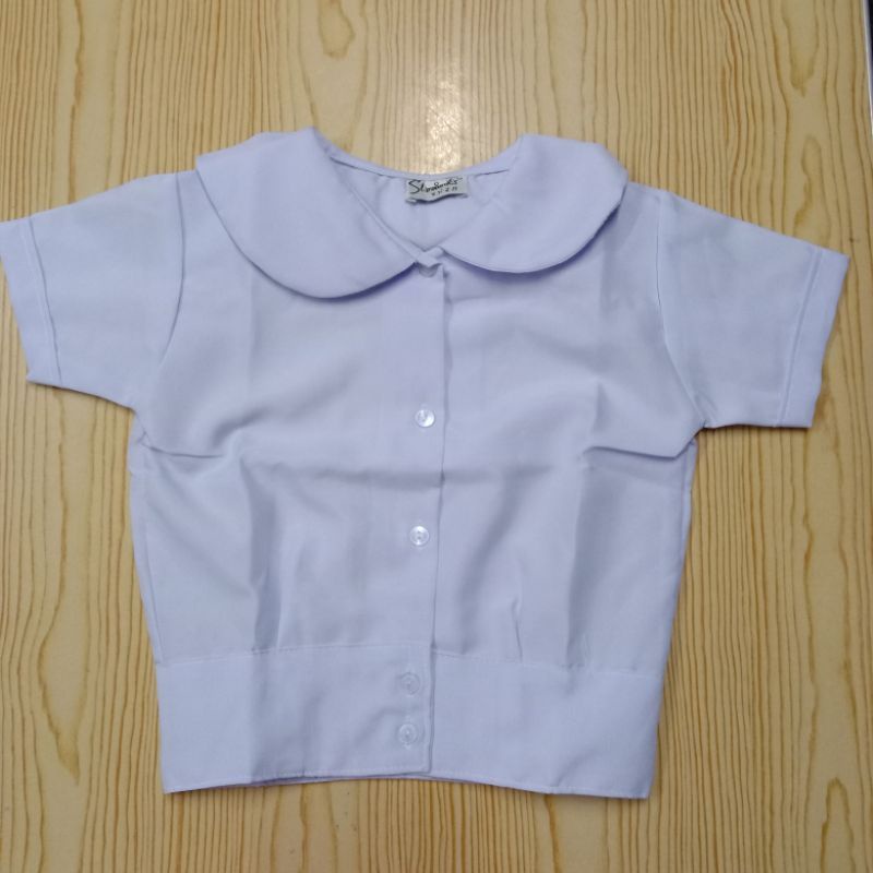 School uniform Blouse white BABY COLLAR ONLY | Shopee Philippines