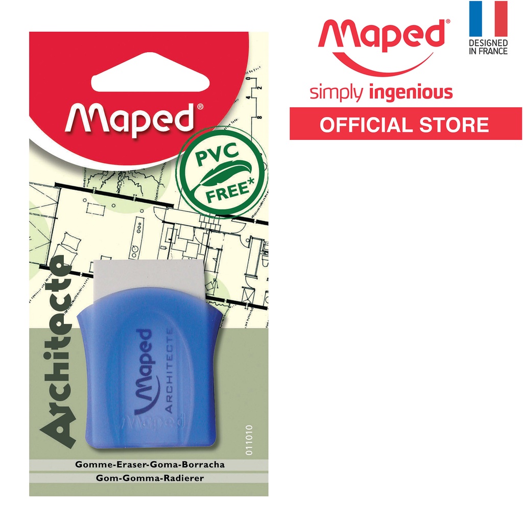 MAPED Protection Architect Eraser with Rectangular Case | In Blister ...