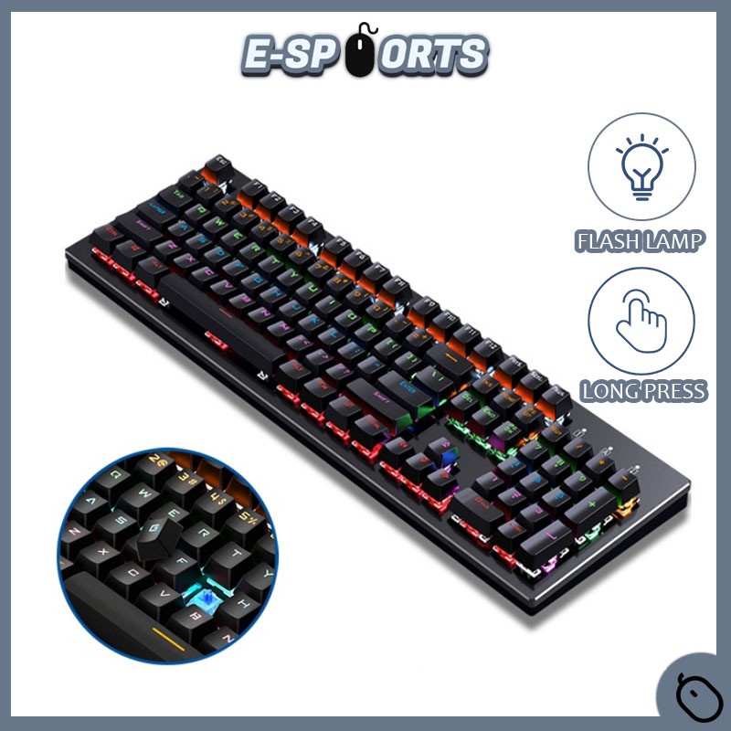 E-Sports 104Key Real Mechanical Gaming Keyboard 87 Keys Gamer Keyboards ...