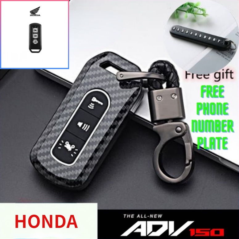 Honda Adv 150 Pcx 150 Remote Key Case Cover Carbon Fiber Lodi Adv ...
