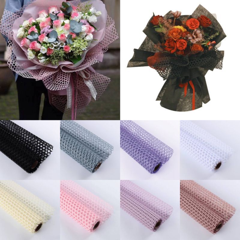 Flower Wrapping Paper Circle Paper Flower Bouquet Paper Net Flower ...