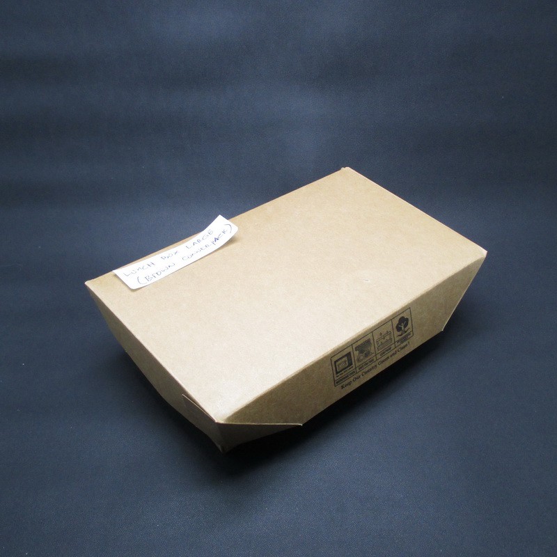 Brown Kraft Paper Lunch Box size L contains 100 pcs | Shopee Philippines