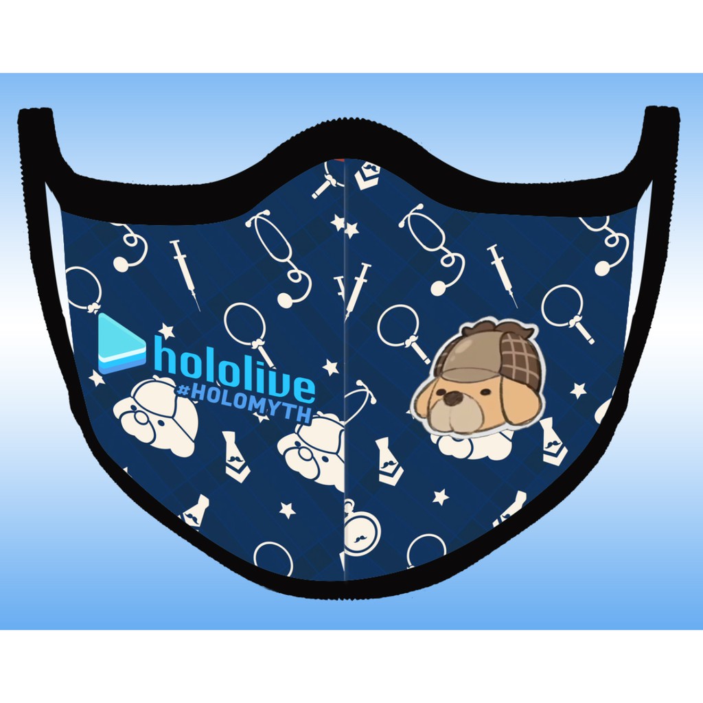 Amelia Watson Bubba Inspired Mask Hololive Vtuber EN Sublimated Mask ...
