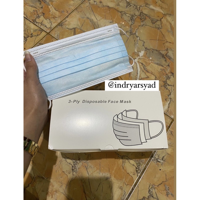 3-ply Disposable Face Mask, 50 pcs | Shopee Philippines