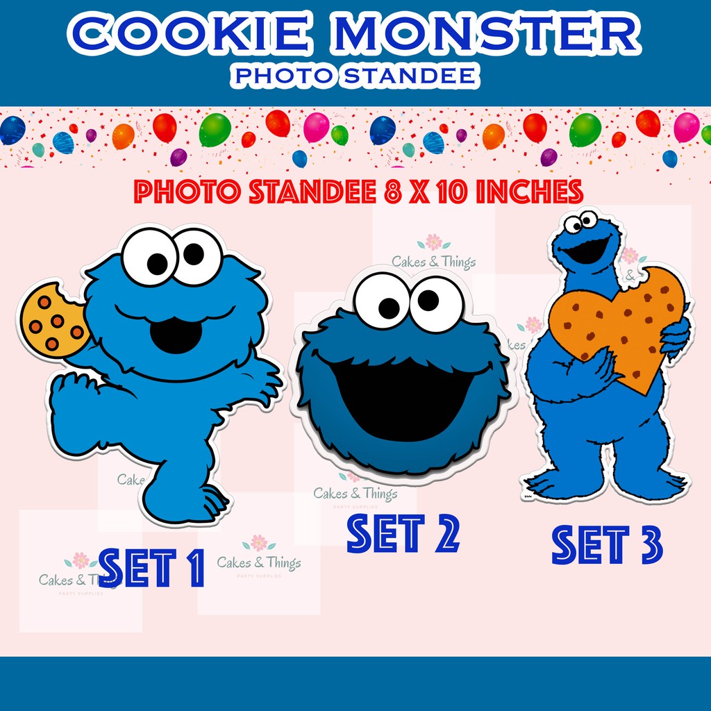 Cookie Monster Photo Standee Party Decoration Table Top | Shopee ...