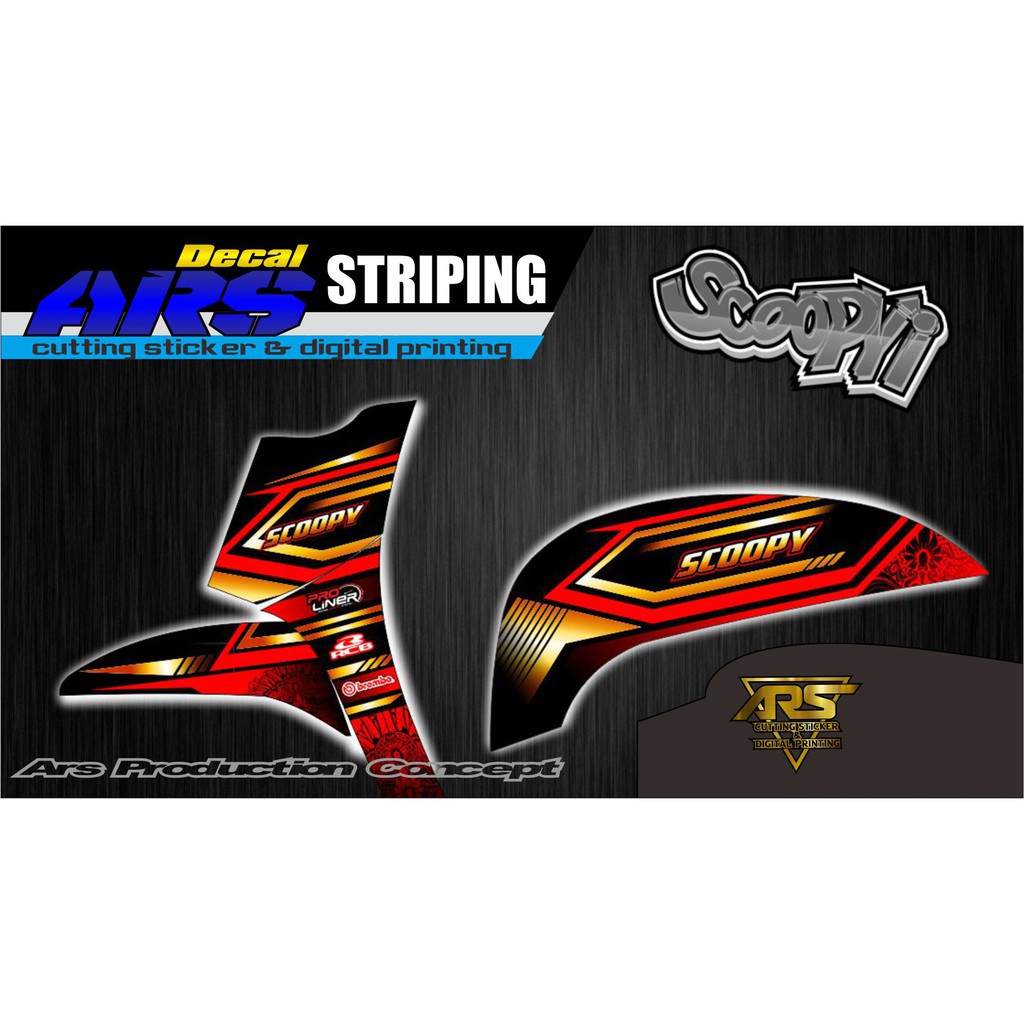 STRIPING STICKER BODY SCOOPY LIST VARIATIONS ARS044 | Shopee Philippines