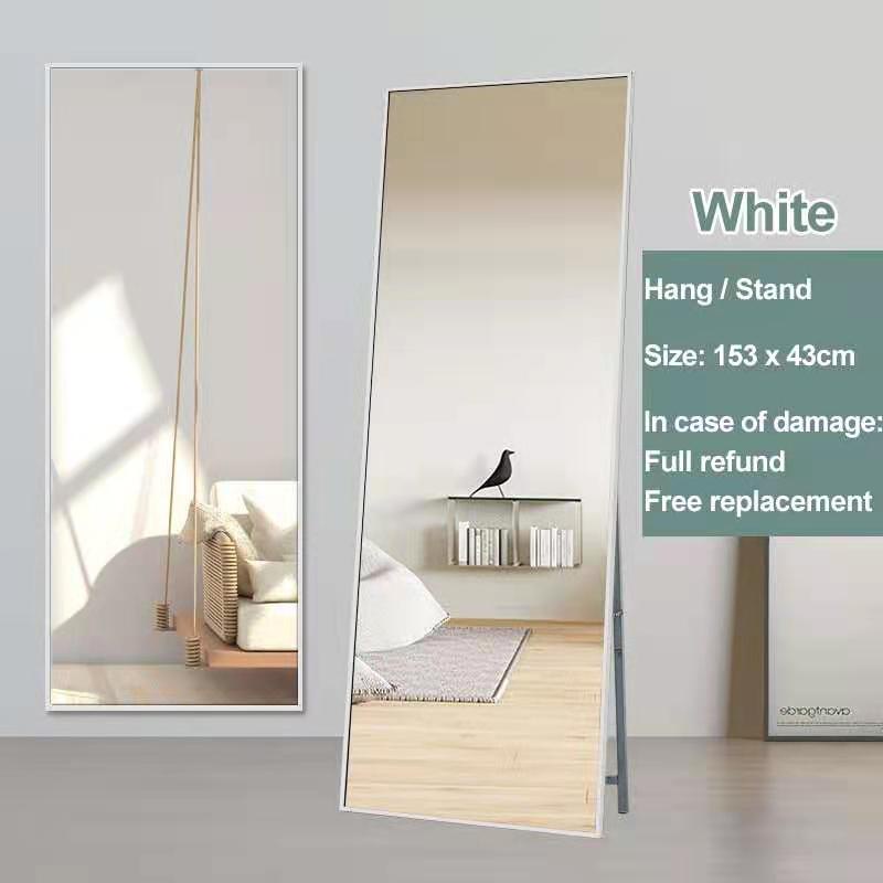 Cermin panjang Standing Long Mirror Stand Full-length mirror wall ...