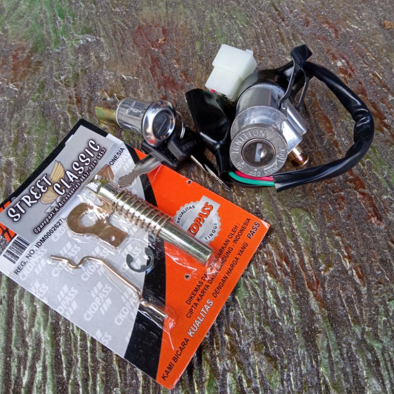 Astrea prima key set, original ckd quality handlebar lock axle set ...